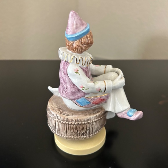 Schmid | Art | Vintage Schmid Porcelain Signed Clown On Barrel Musical ...